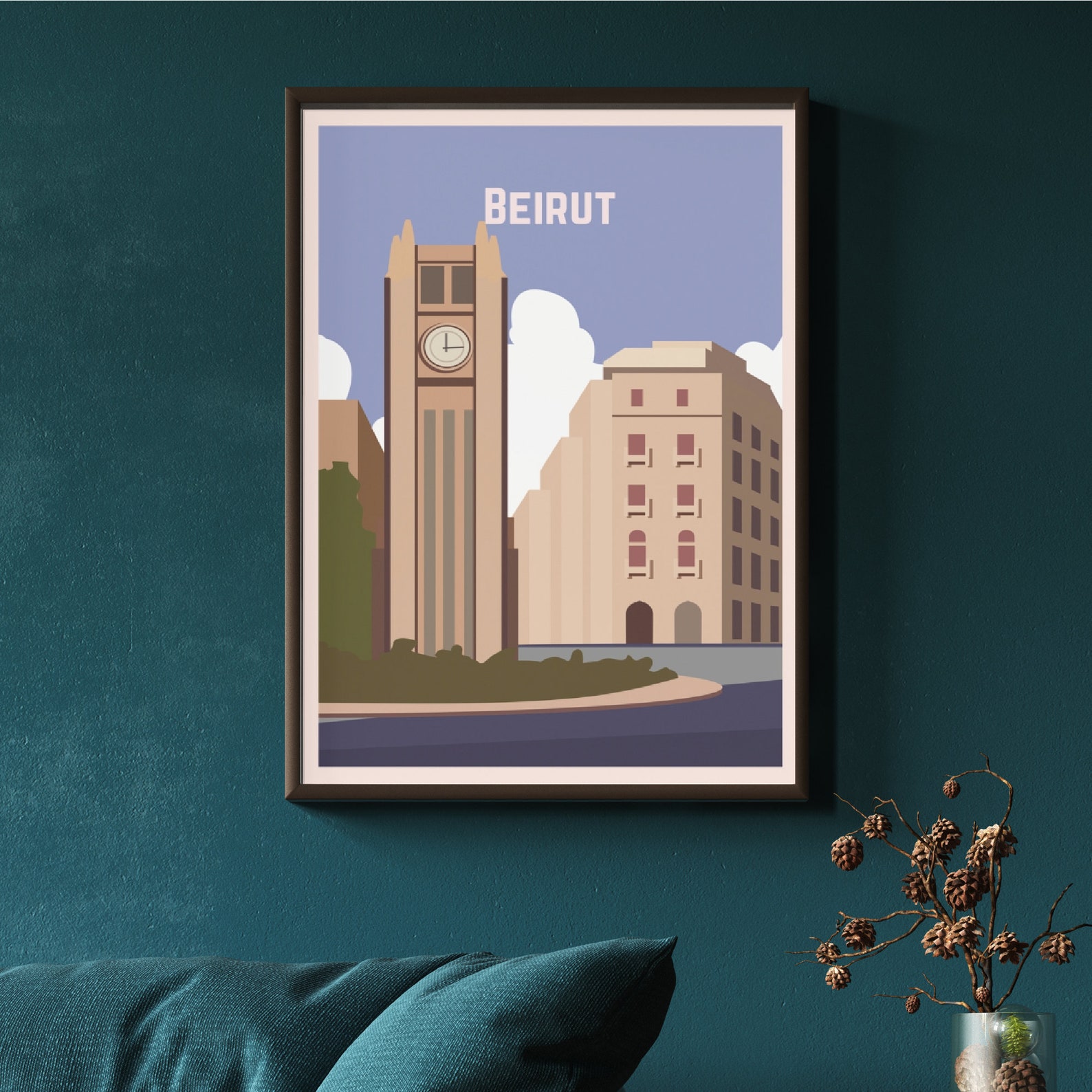 Beirut Travel Poster Lebanon Wall Wrt Middle East Beirut - Etsy