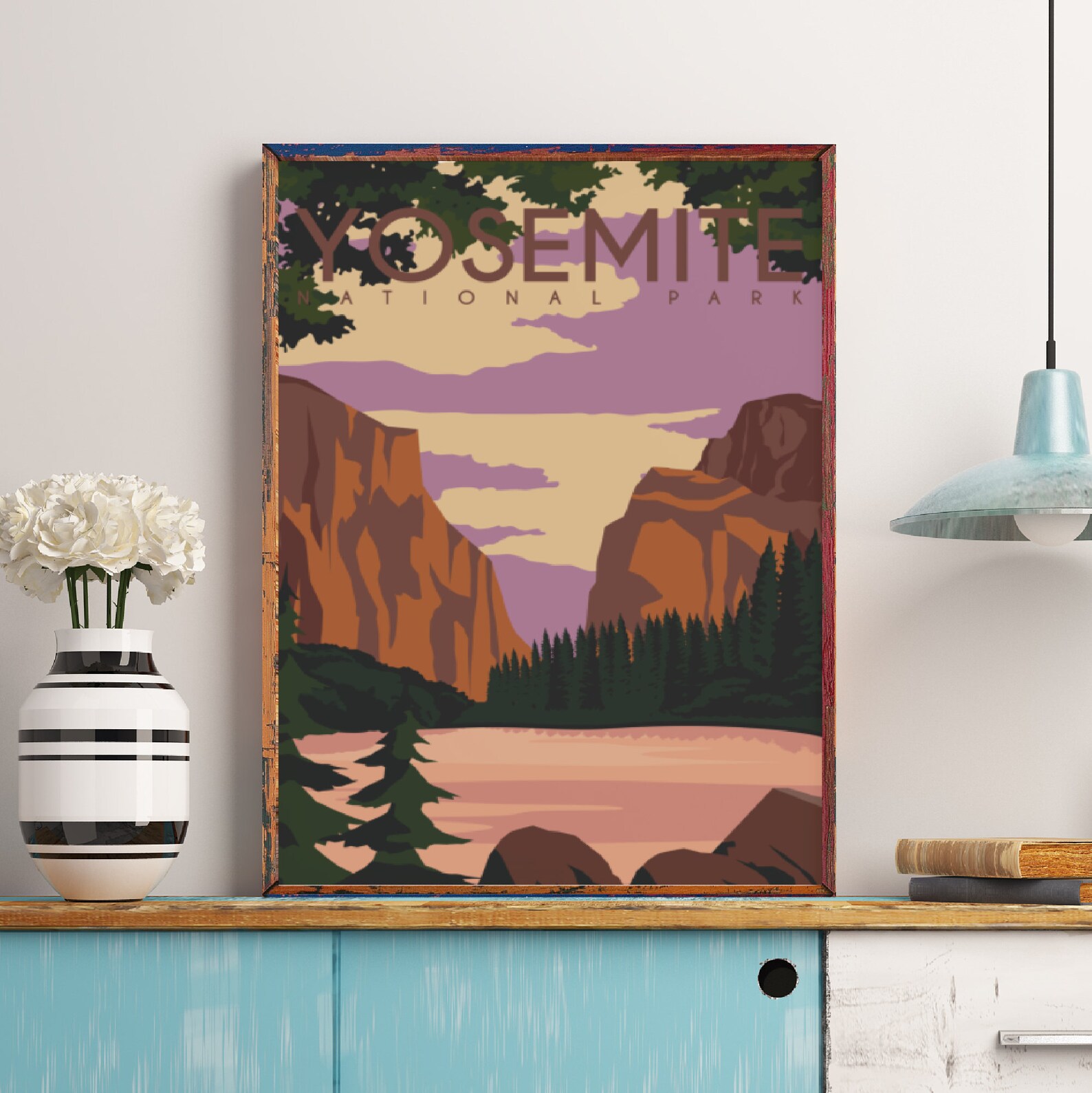 Yosemite National Park Poster Vintage Travel Poster - Etsy