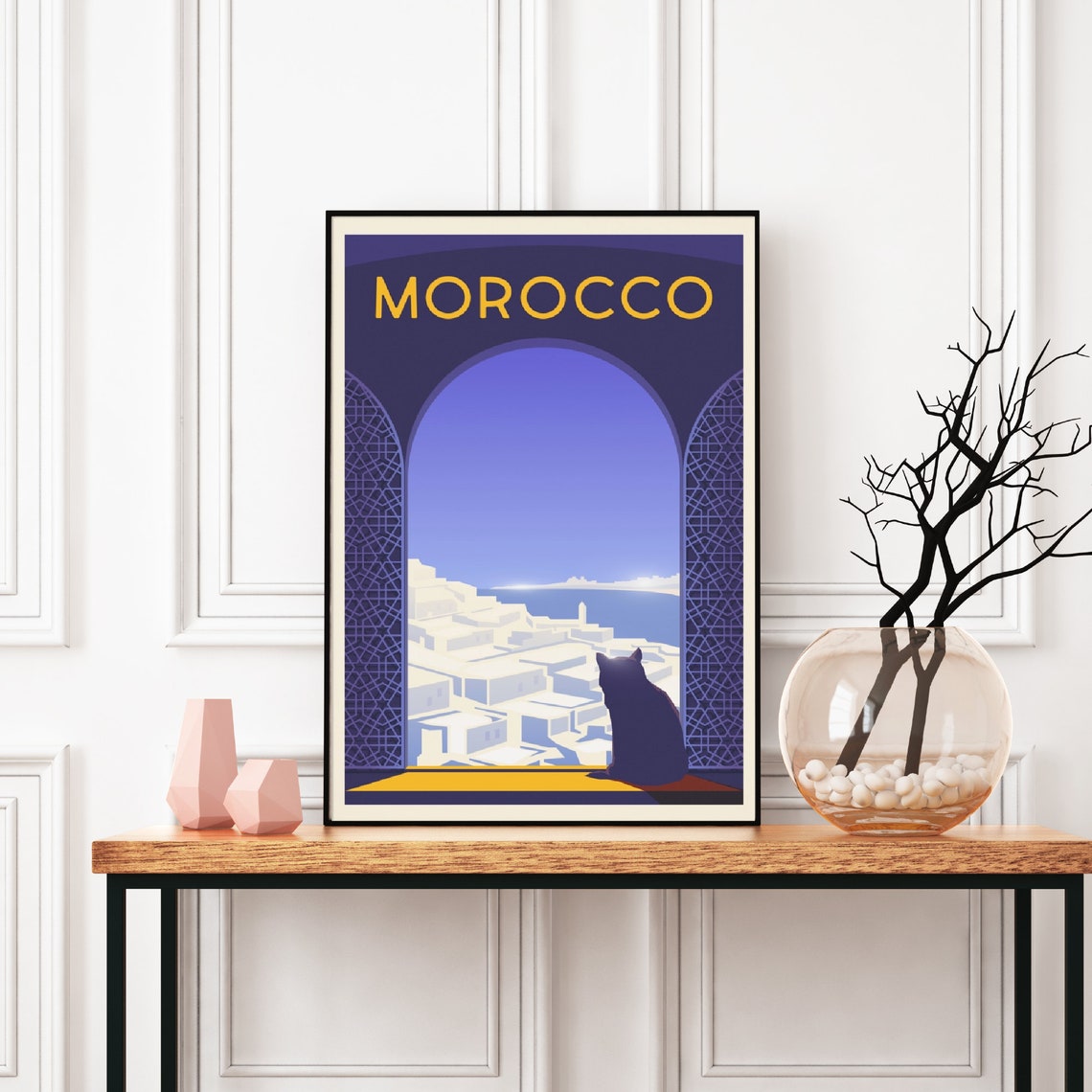 Morocco Poster Morocco Retro Art Print Decor Arabic Poster | Etsy