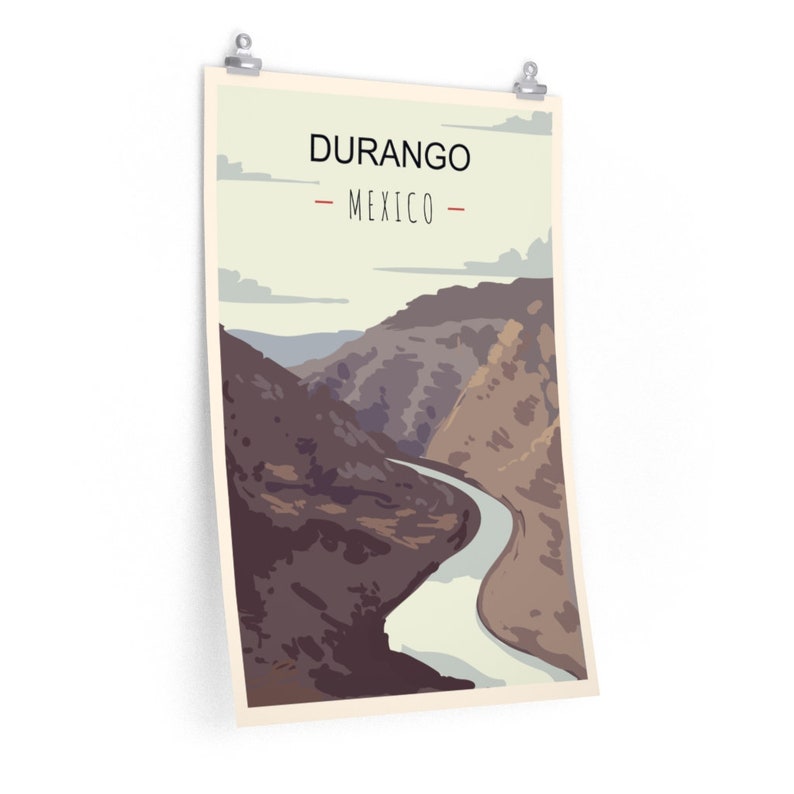 Mexico Travel Poster Durango Print Cañon De Fernandez State - Etsy