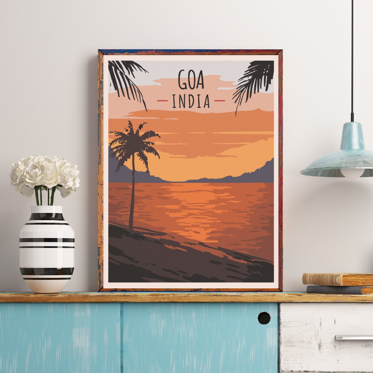 India Travel Poster Goa Beach Print Konkan Decor Panaji - Etsy