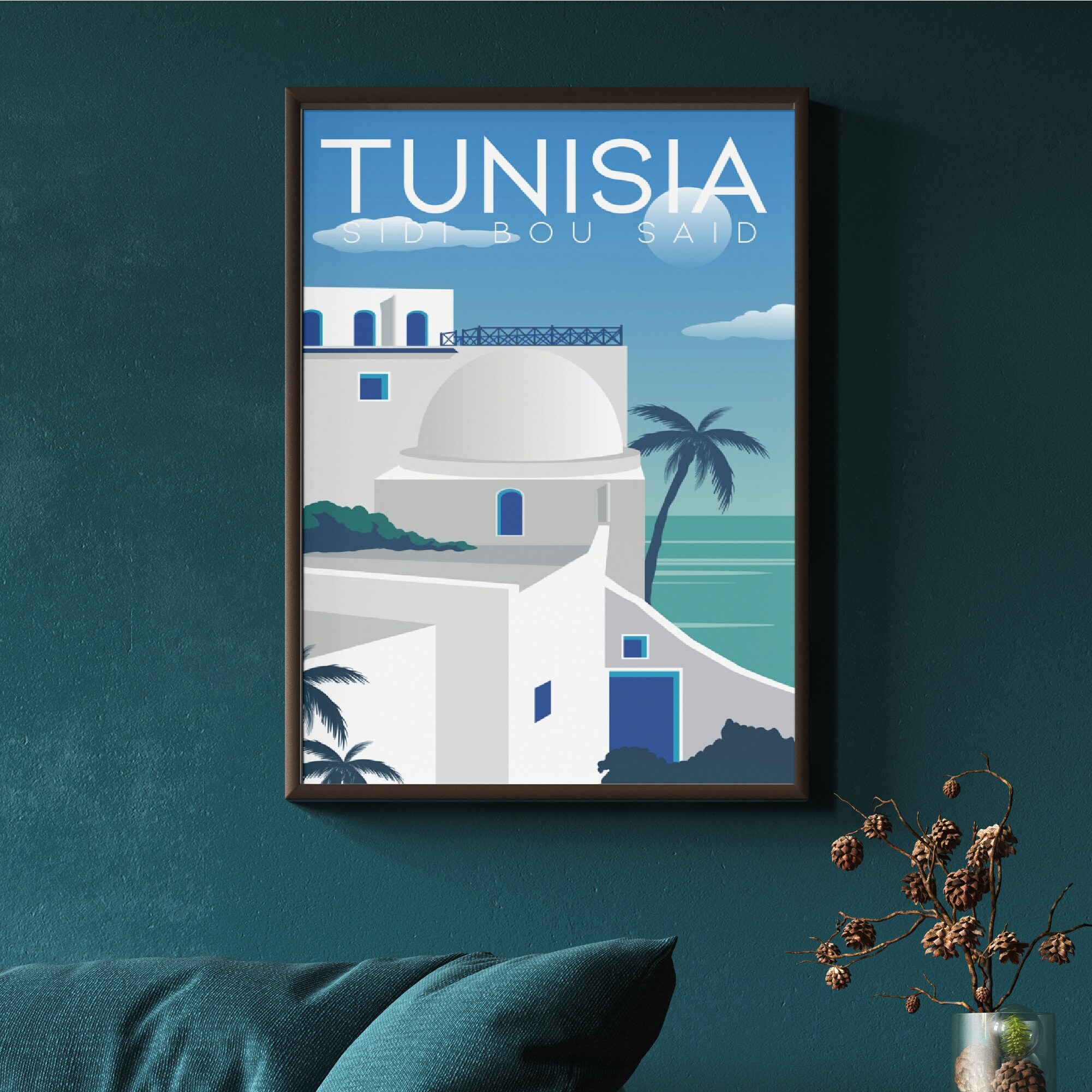 Tunisia Print Tunisia Poster Tunisia Travel Print Tunisia | Etsy