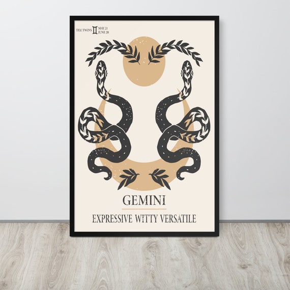 Gemini Astrology Print Gemini Zodiac Gifts Printable Wall | Etsy
