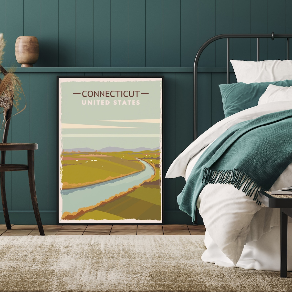 Connecticut Travel Poster Fine Art Print Connecticut Gifts | Etsy
