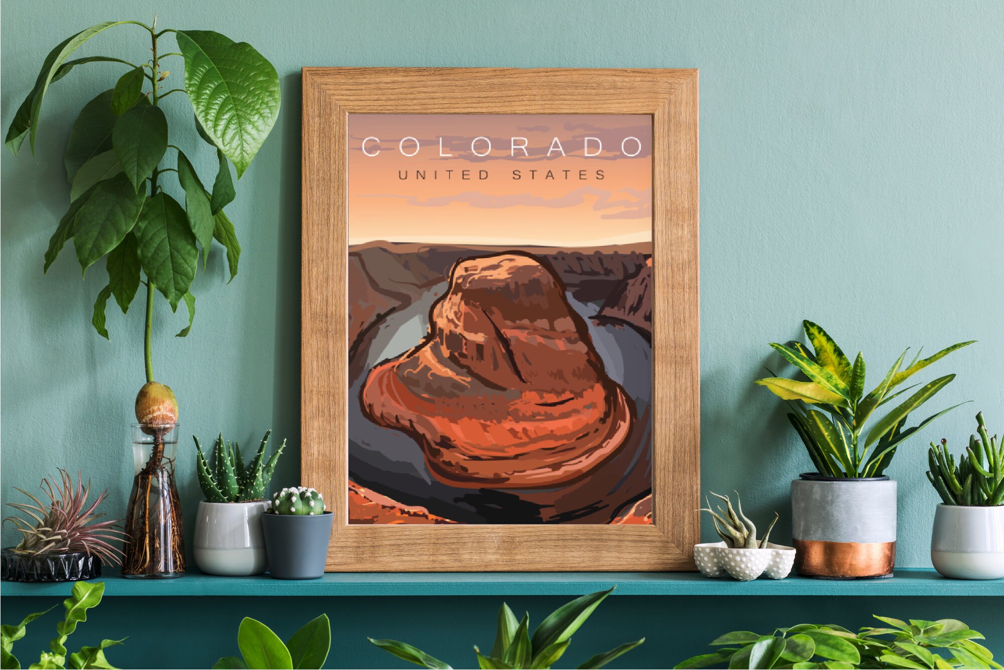 Lake Powell Travel Poster Lake Powell Utah Glen Canyon | Etsy