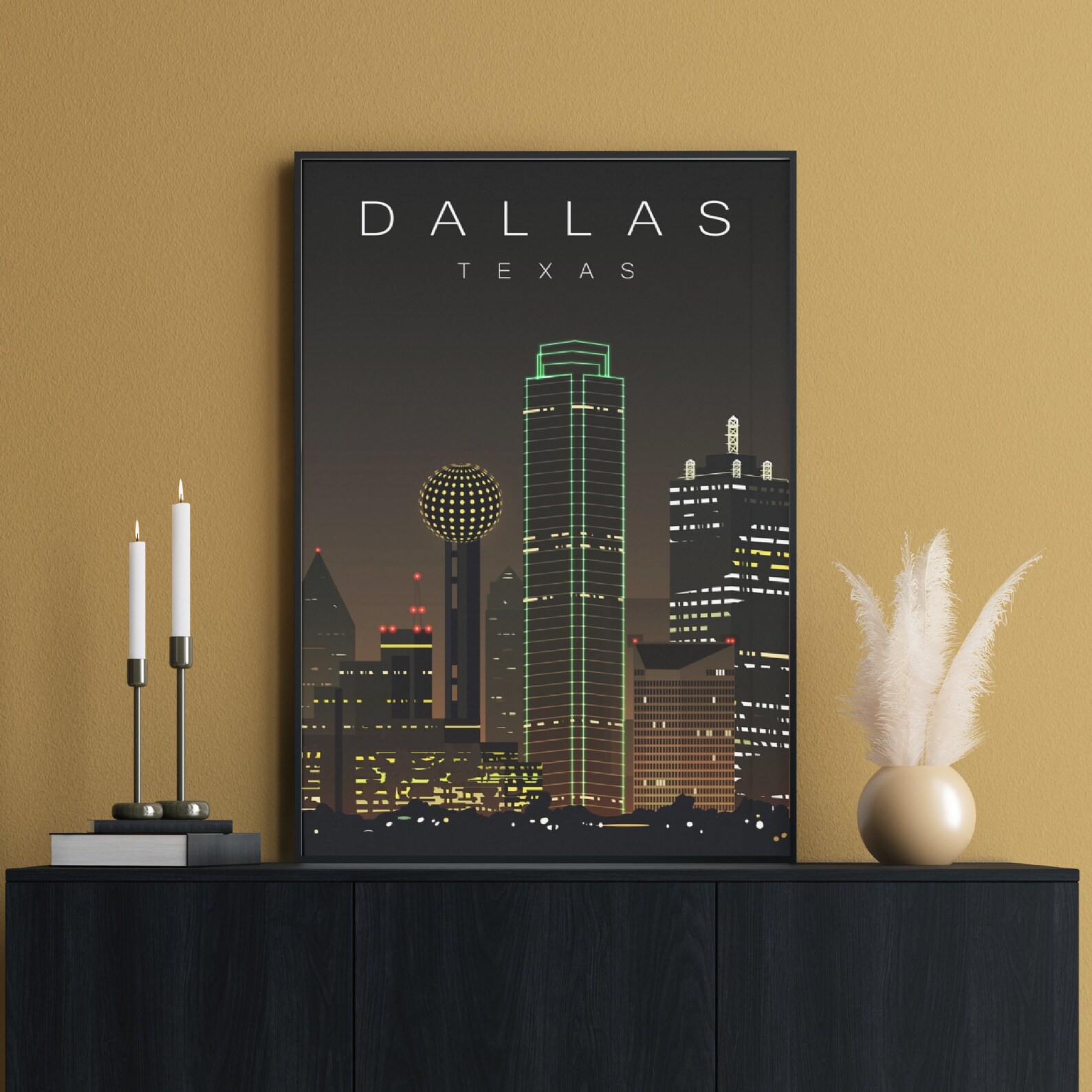 Dallas Travel Poster Dallas Art Print Dallas Wall Art | Etsy