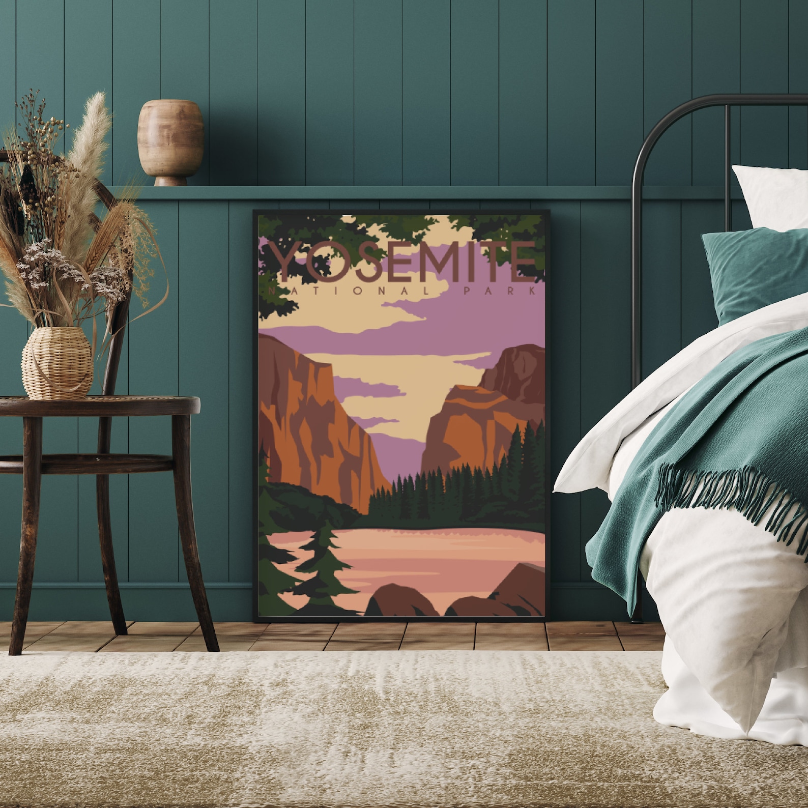 Yosemite National Park Poster Vintage Travel Poster - Etsy