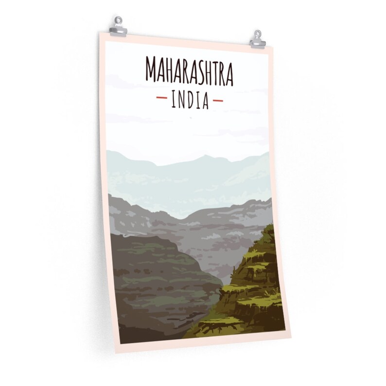 India Travel Poster Maharashtra Print Kalsubai Peak Western - Etsy