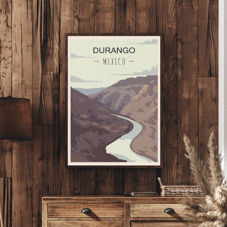 Mexico Travel Poster Durango Print Cañon De Fernandez State - Etsy