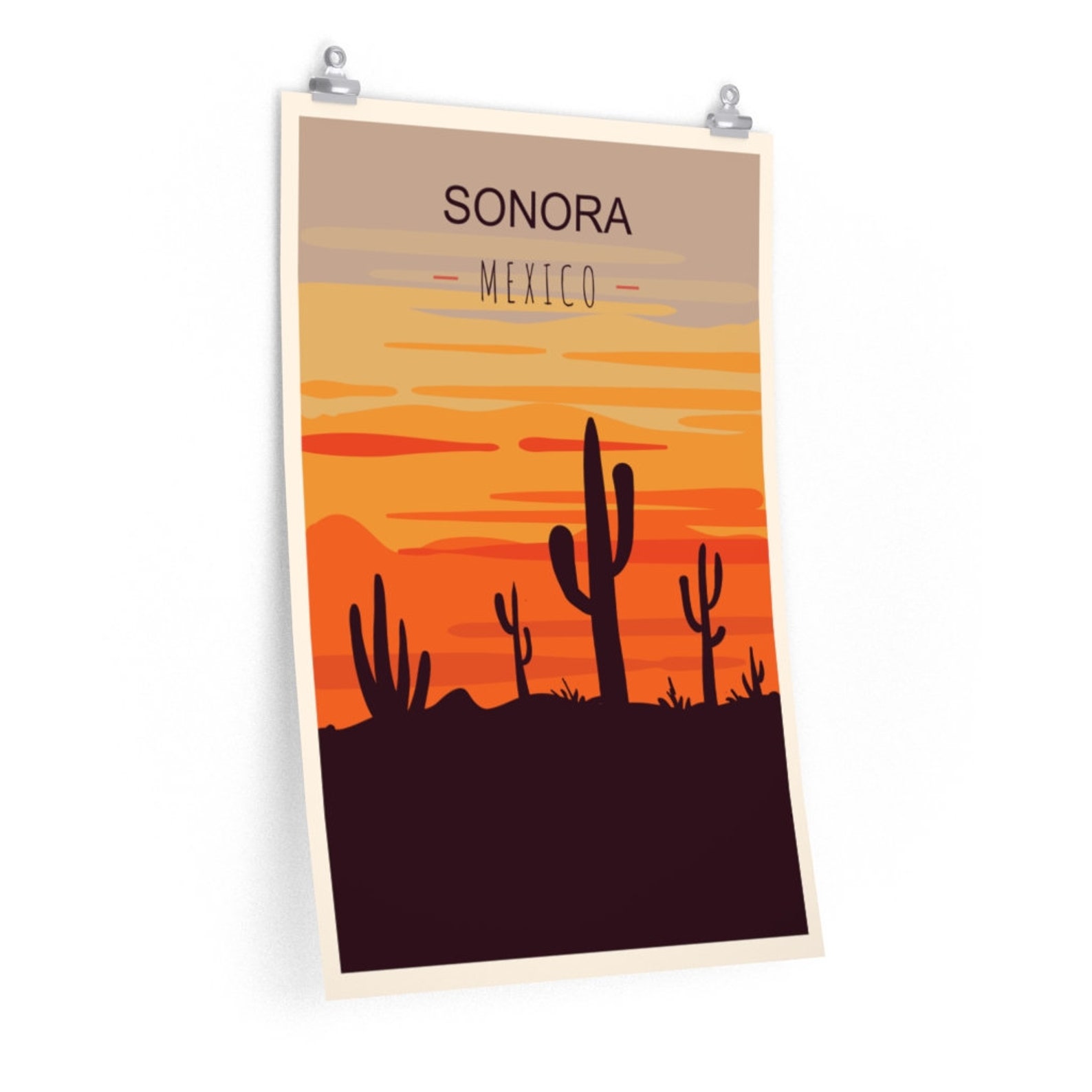 Sonora Travel Poster Mexican Travel Print Sonora Wall Art - Etsy