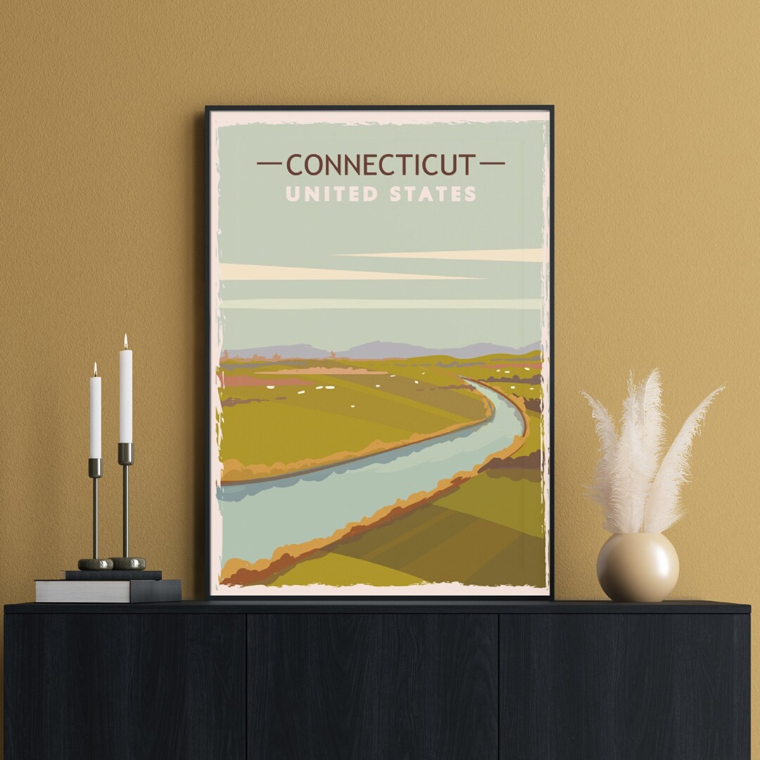 Connecticut Travel Poster, Fine Art Print, Connecticut Gifts ...