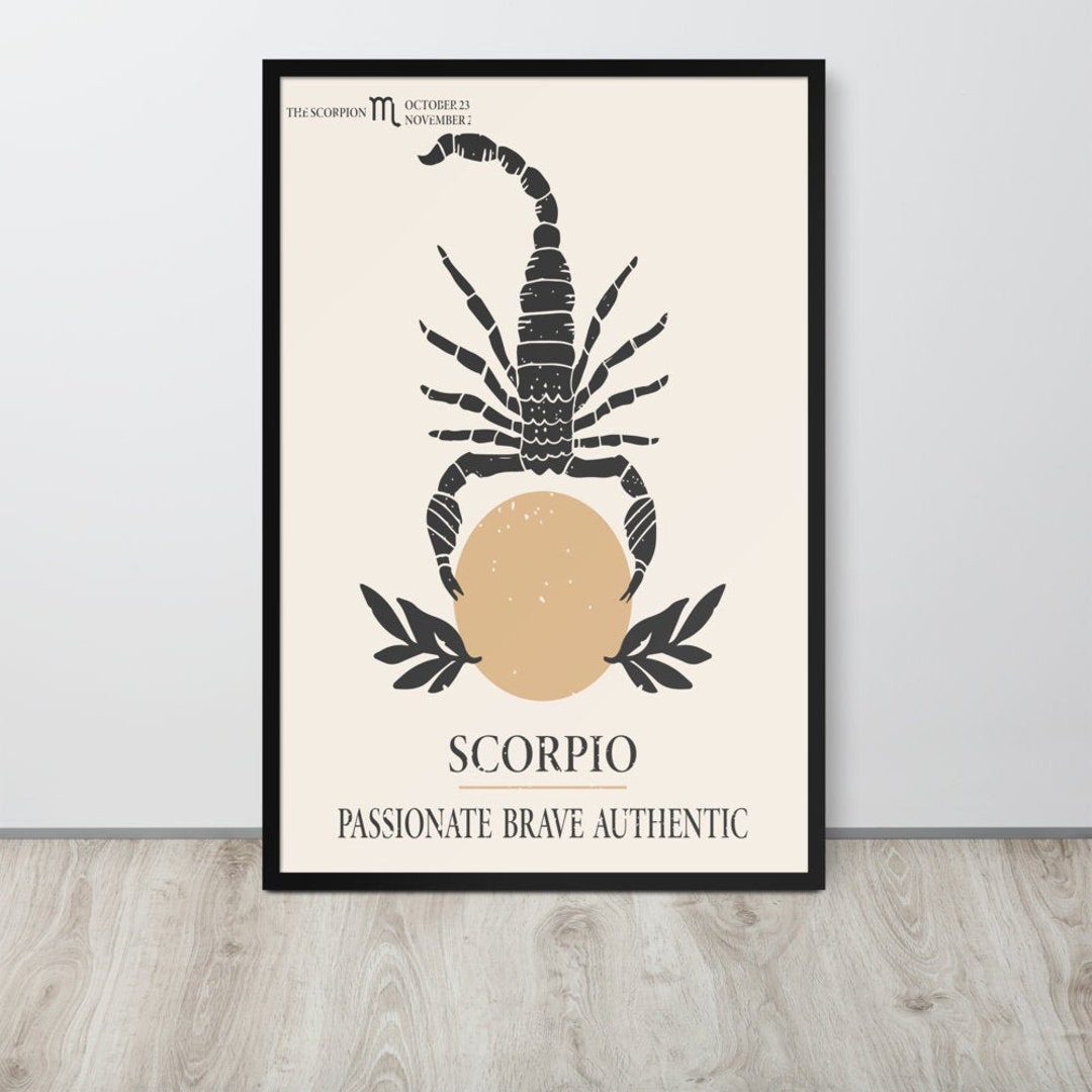 Scorpio Astrology Print, Scorpio Zodiac Gifts, Printable Wall Art ...