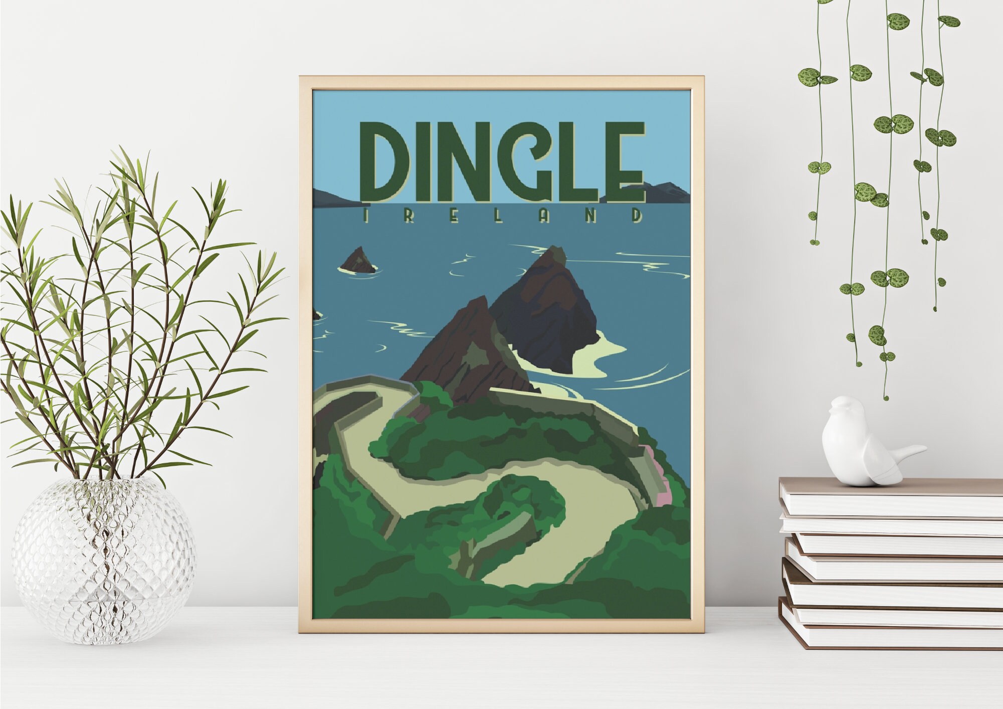 Ireland Travel Poster Dingle Peninsula Ireland Print Irish | Etsy