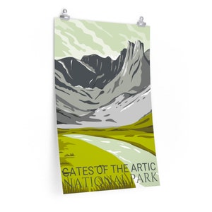 Gates of the Arctic National Park Poster, Alaska Poster, Alaska Art ...