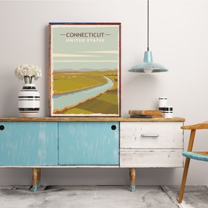 Connecticut Travel Poster, Fine Art Print, Connecticut Gifts ...