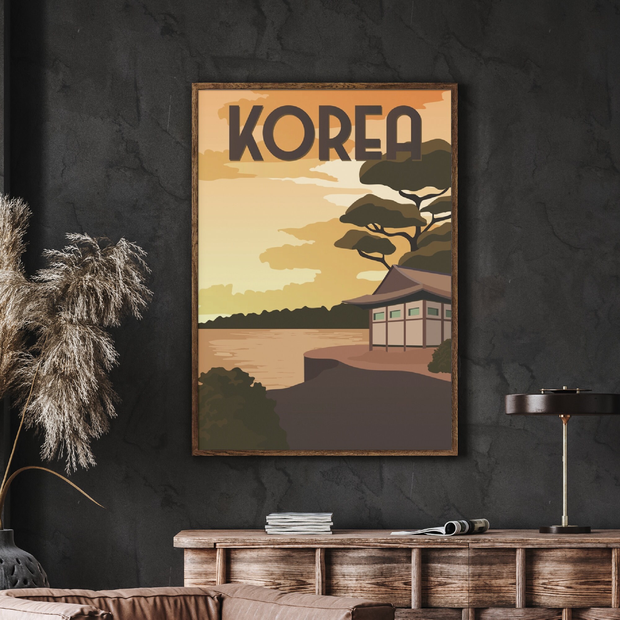 South Korea Travel Poster Asia Travel Wall Art Korea Print - Etsy