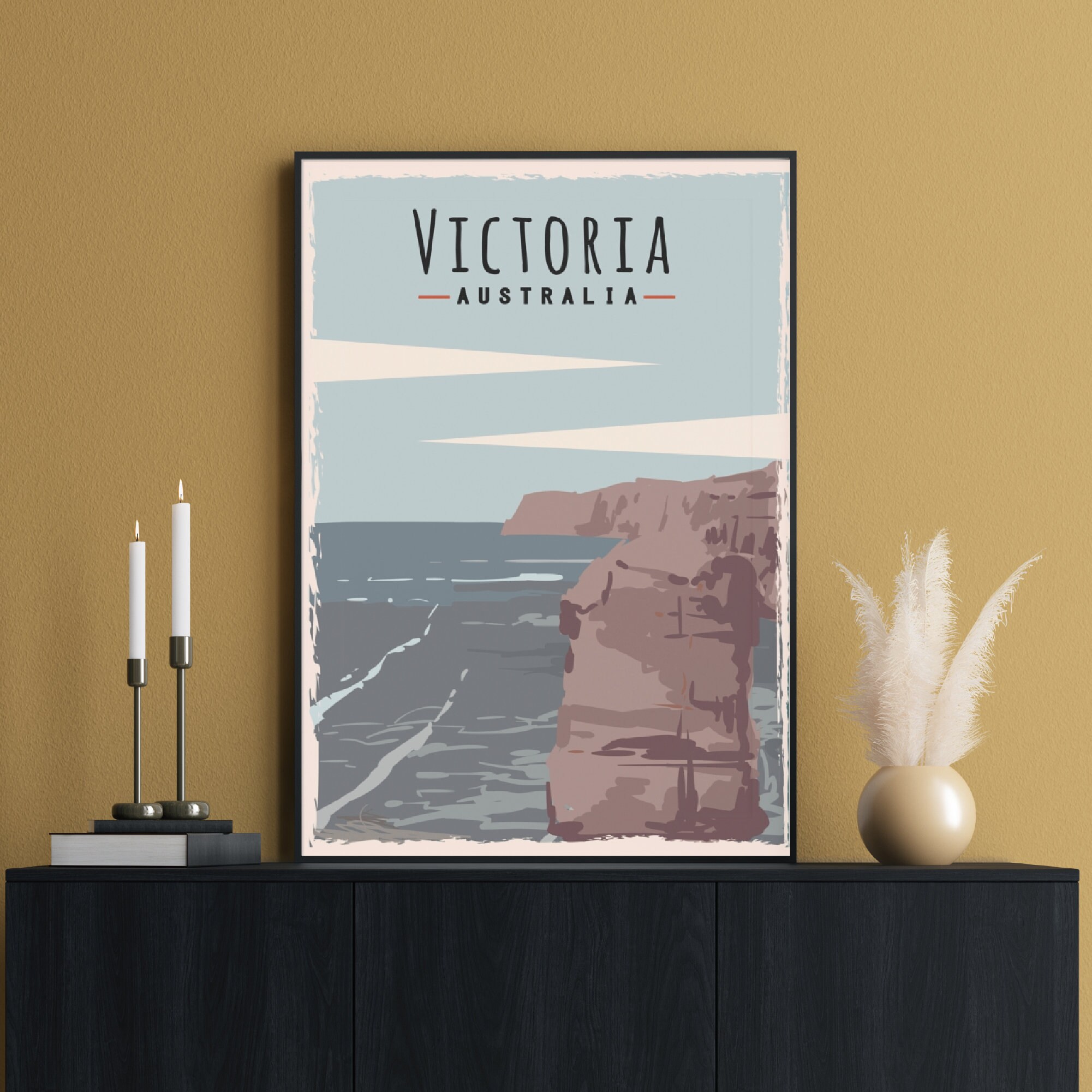 Victoria Travel Poster Great Ocean Road Australia Art Print | Etsy