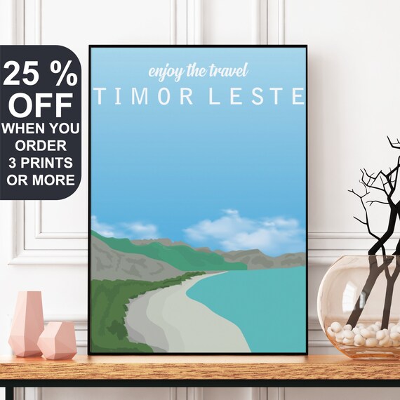 Asia Travel Poster Timor Leste Print East Timor Decor South - Etsy