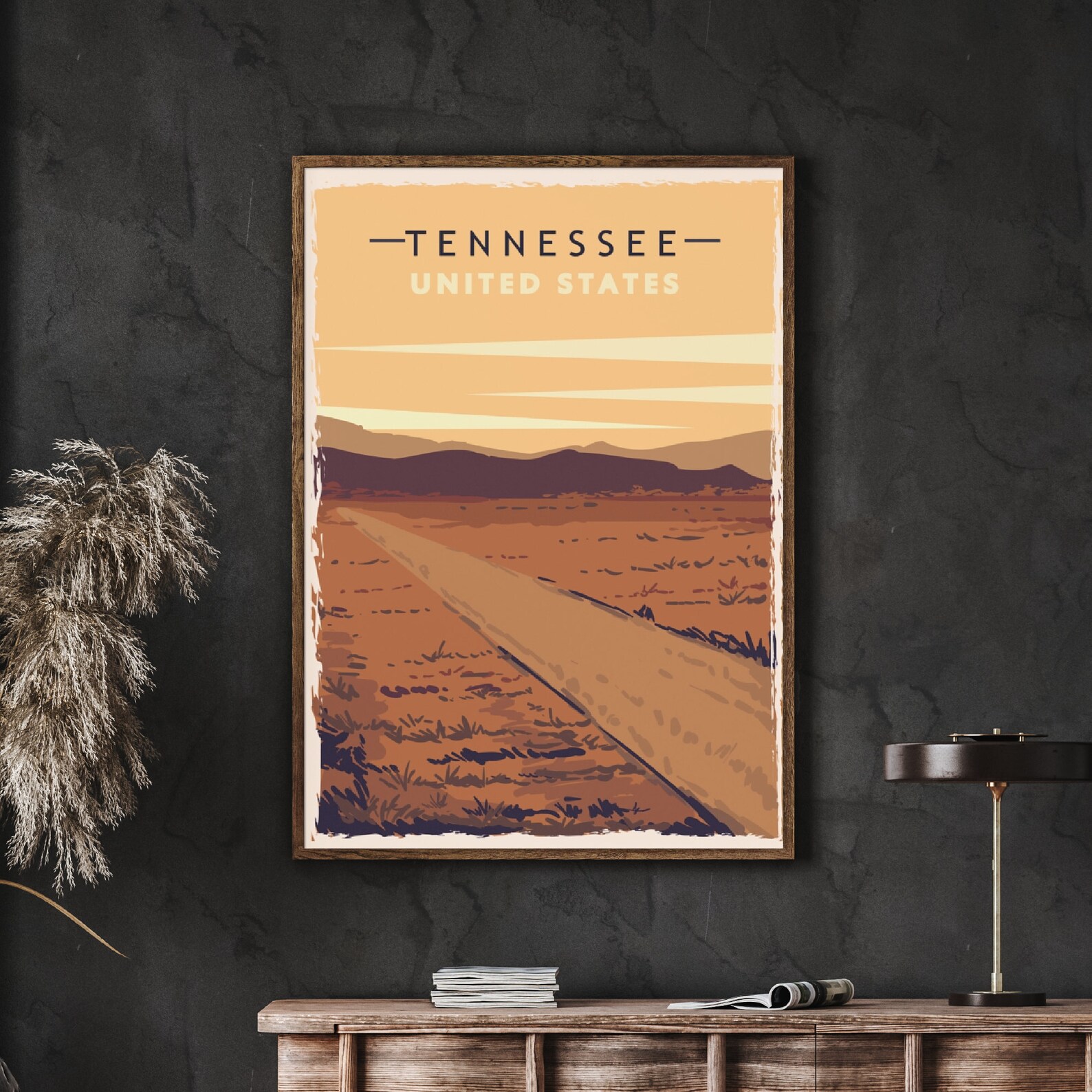 Tennessee Travel Poster Cades Cove Tennessee Print Camper | Etsy