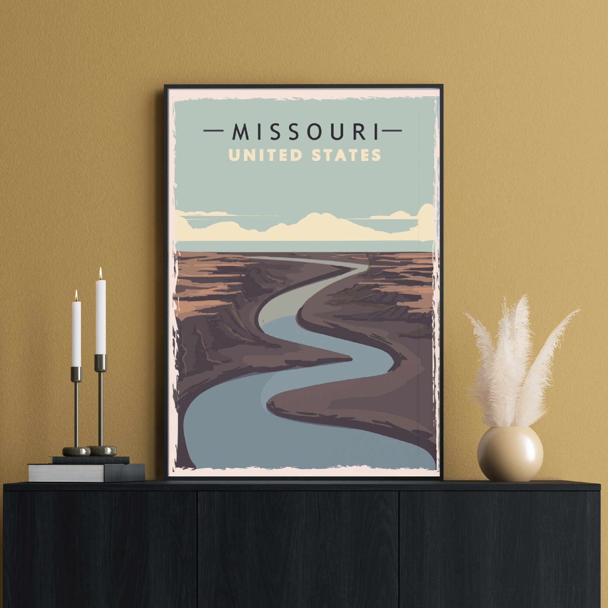 Missouri Travel Poster Missouri Home Decor Mother of the | Etsy