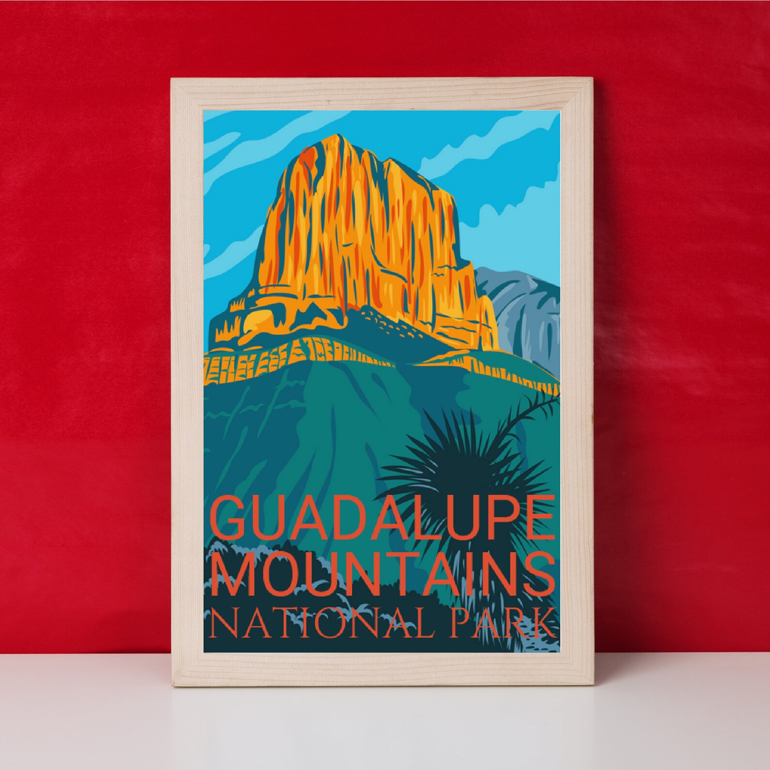 Guadalupe Mountains National Park Poster Texas Art Hiking - Etsy