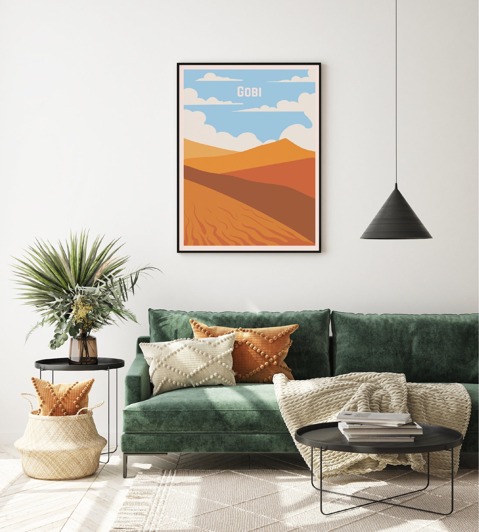 Mongolia Travel Poster Gobi Desert Mongolia Print Northern - Etsy