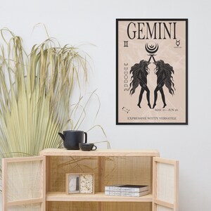 Gemini Astrology Print, Gemini Zodiac Gifts, Printable Wall Art, Gemini ...