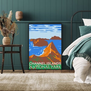 Channel Islands National Park Travel Poster, Anacapa Island Print ...