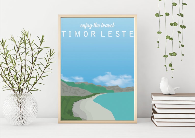 Asia Travel Poster Timor Leste Print East Timor Decor South - Etsy