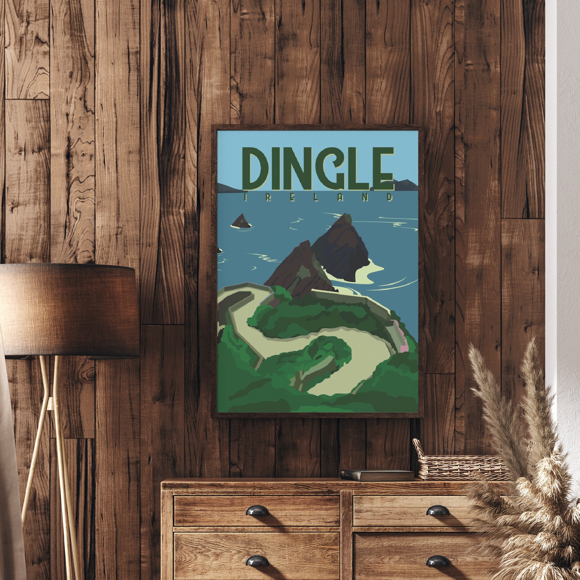 Ireland Travel Poster Dingle Peninsula Ireland Print Irish - Etsy