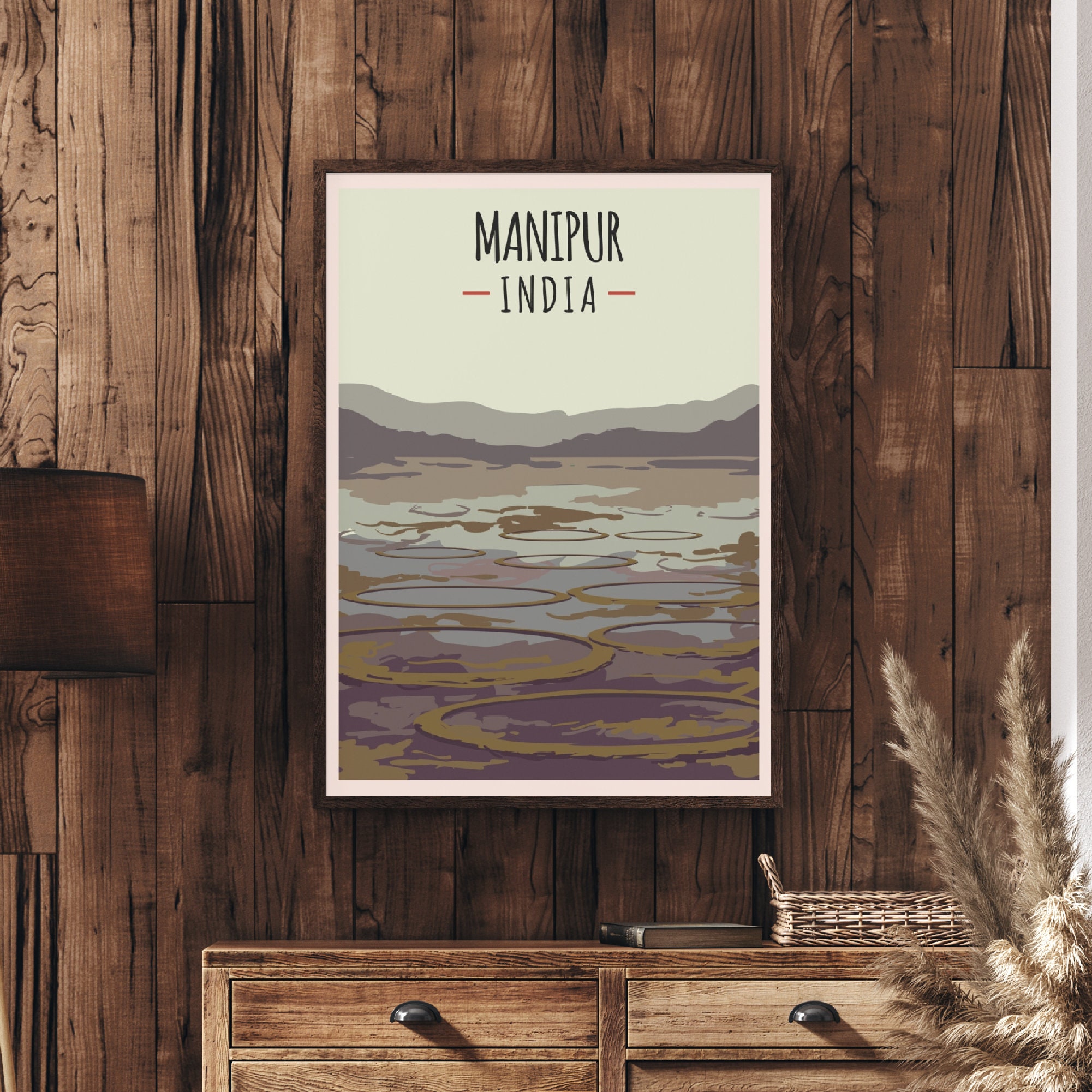 Indien Reise Poster Manipur Print Keibul Lamjao Loktak - Etsy.de