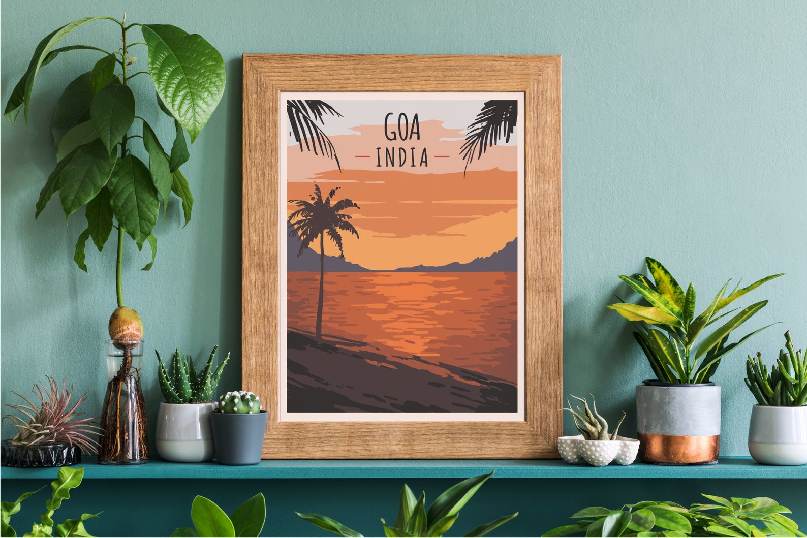 India Travel Poster Goa Beach Print Konkan Decor Panaji - Etsy