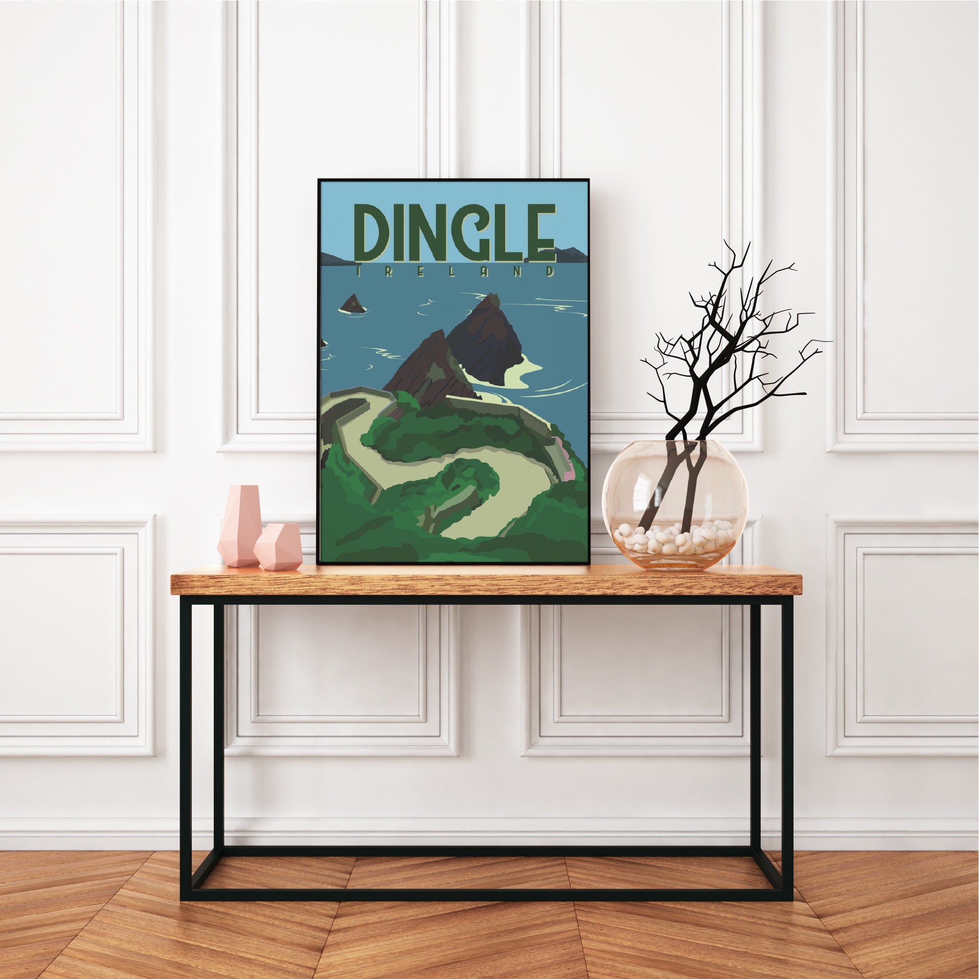 Ireland Travel Poster Dingle Peninsula Ireland Print Irish - Etsy