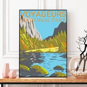 Voyageurs National Park Poster, Travel Gifts, National Park Decor ...
