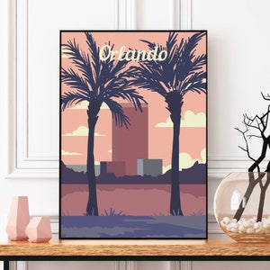 Orlando Print, Florida Travel Poster, Orlando Decor, America Print ...