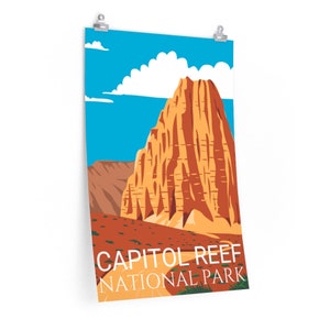 Capitol Reef National Park Poster Utah Parks Travel Poster - Etsy