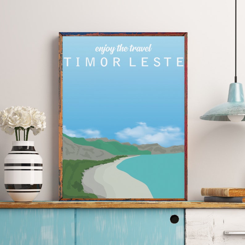 Asia Travel Poster Timor Leste Print East Timor Decor South - Etsy
