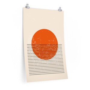 Mid Century Modern Abstract Poster Wall Art Print, Shapes Poster, Retro ...