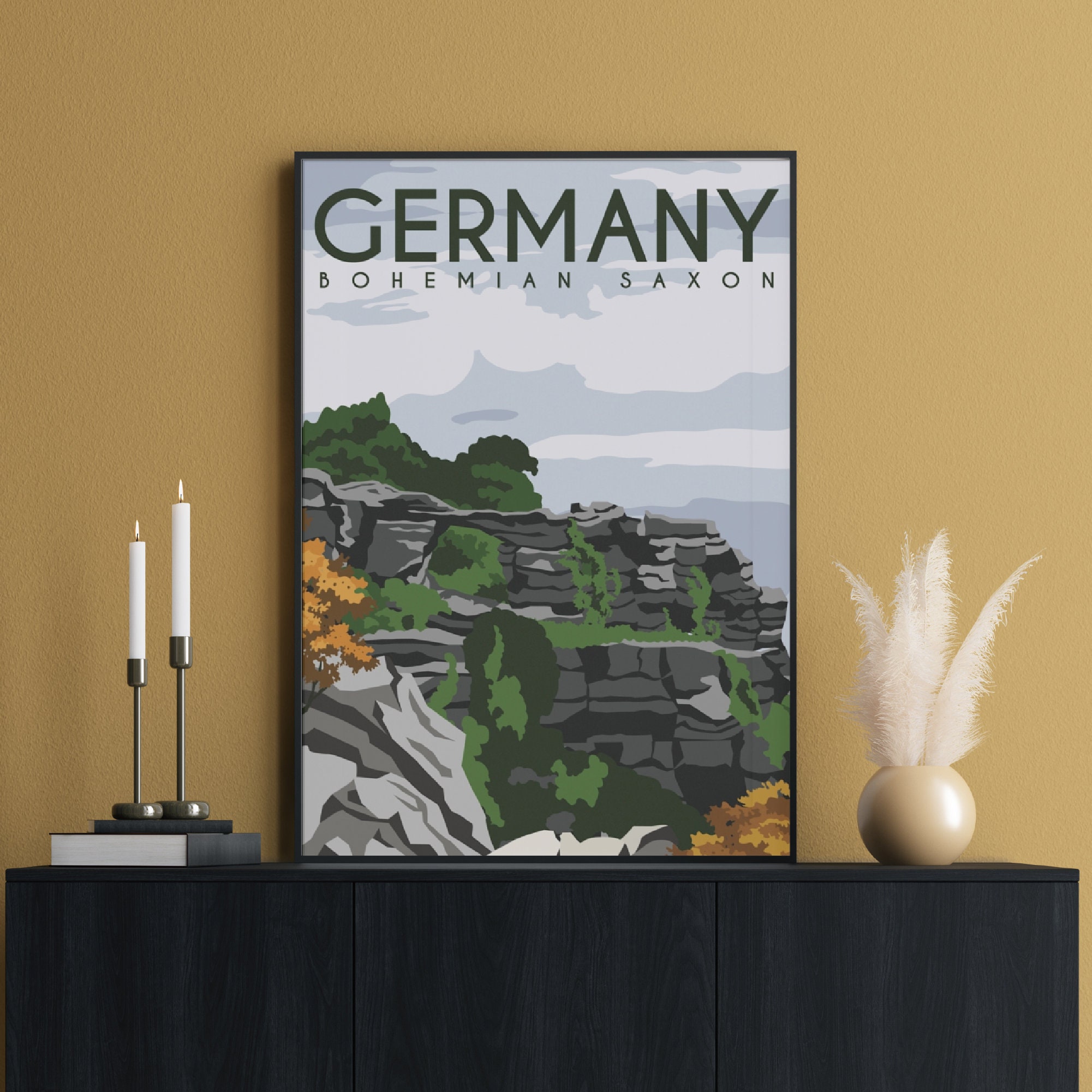Germany Print Germany Travel Poster German Travel Gift | Etsy