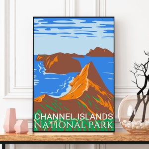 Channel Islands National Park Travel Poster, Anacapa Island Print ...