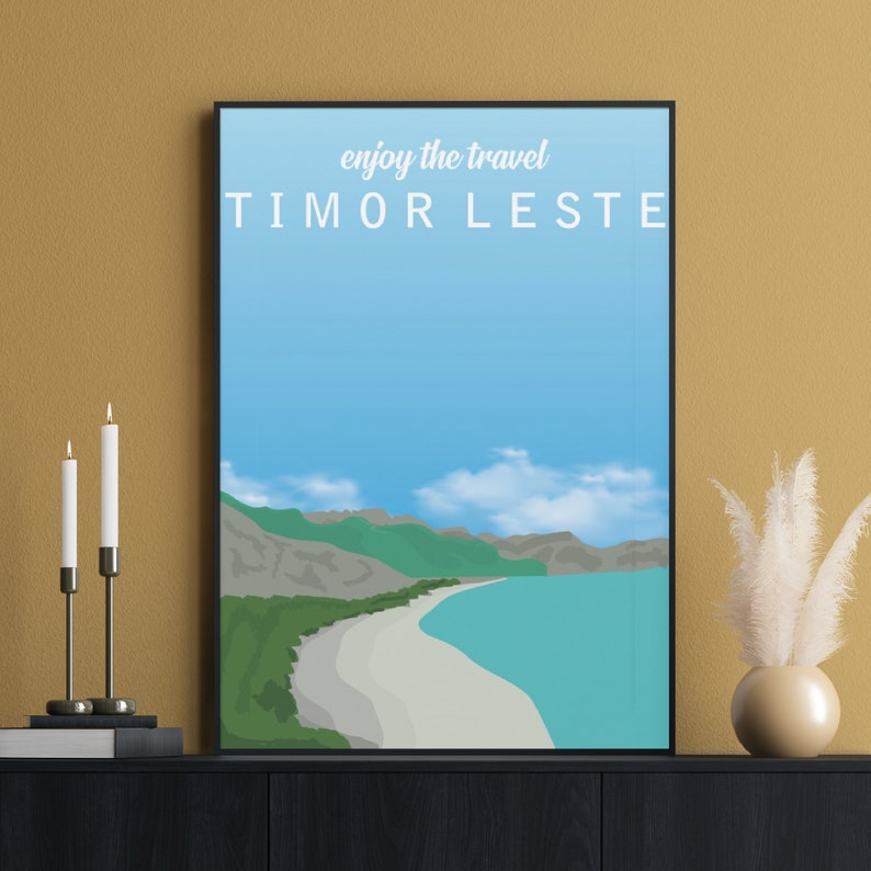 Asia Travel Poster Timor Leste Print East Timor Decor South - Etsy