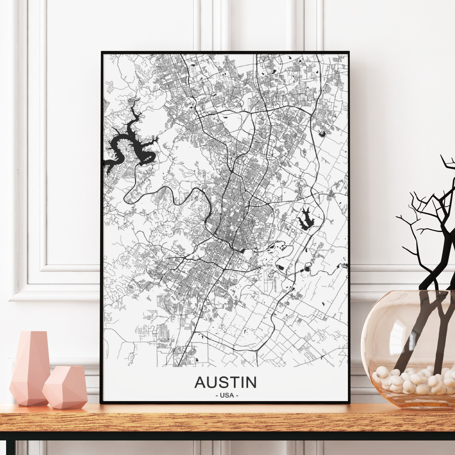 Austin City Map Print Texas Map Poster Map of Austin City - Etsy