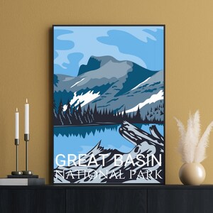 Great Basin National Park Poster, Great Basin Print, Bristlecone Pine ...