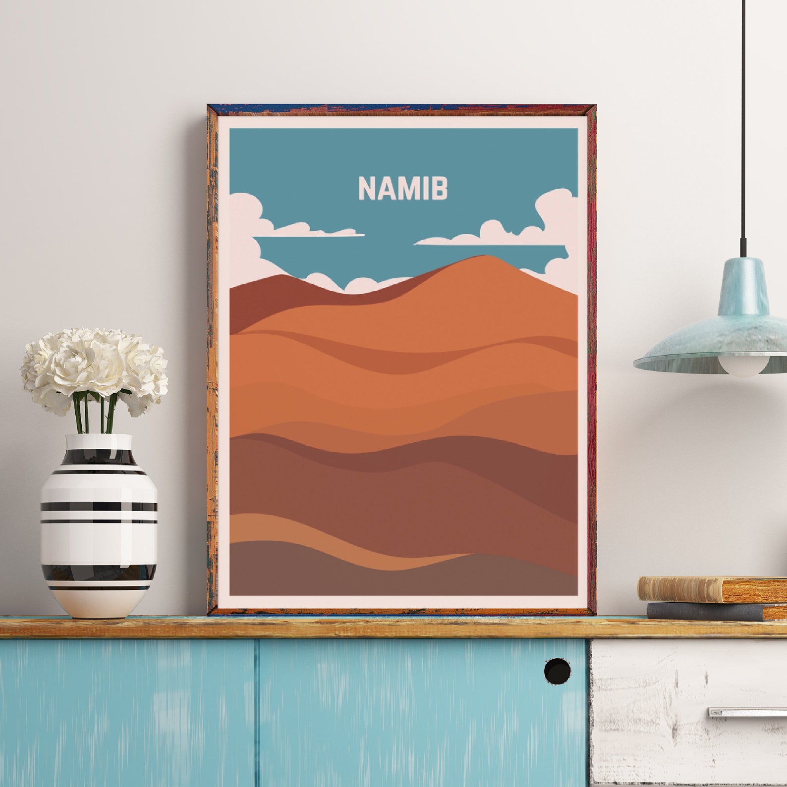Namibia Travel Poster Namib Desert Print Africa Wall Art - Etsy