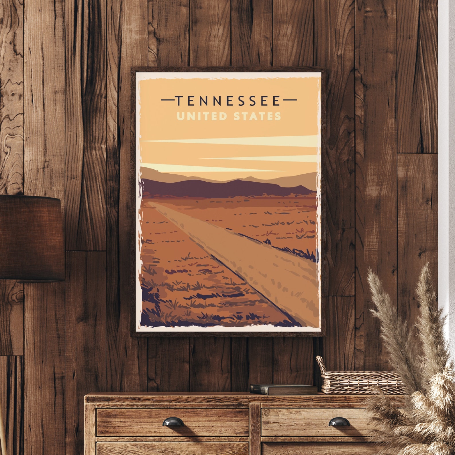 Tennessee Travel Poster Cades Cove Tennessee Print Camper | Etsy