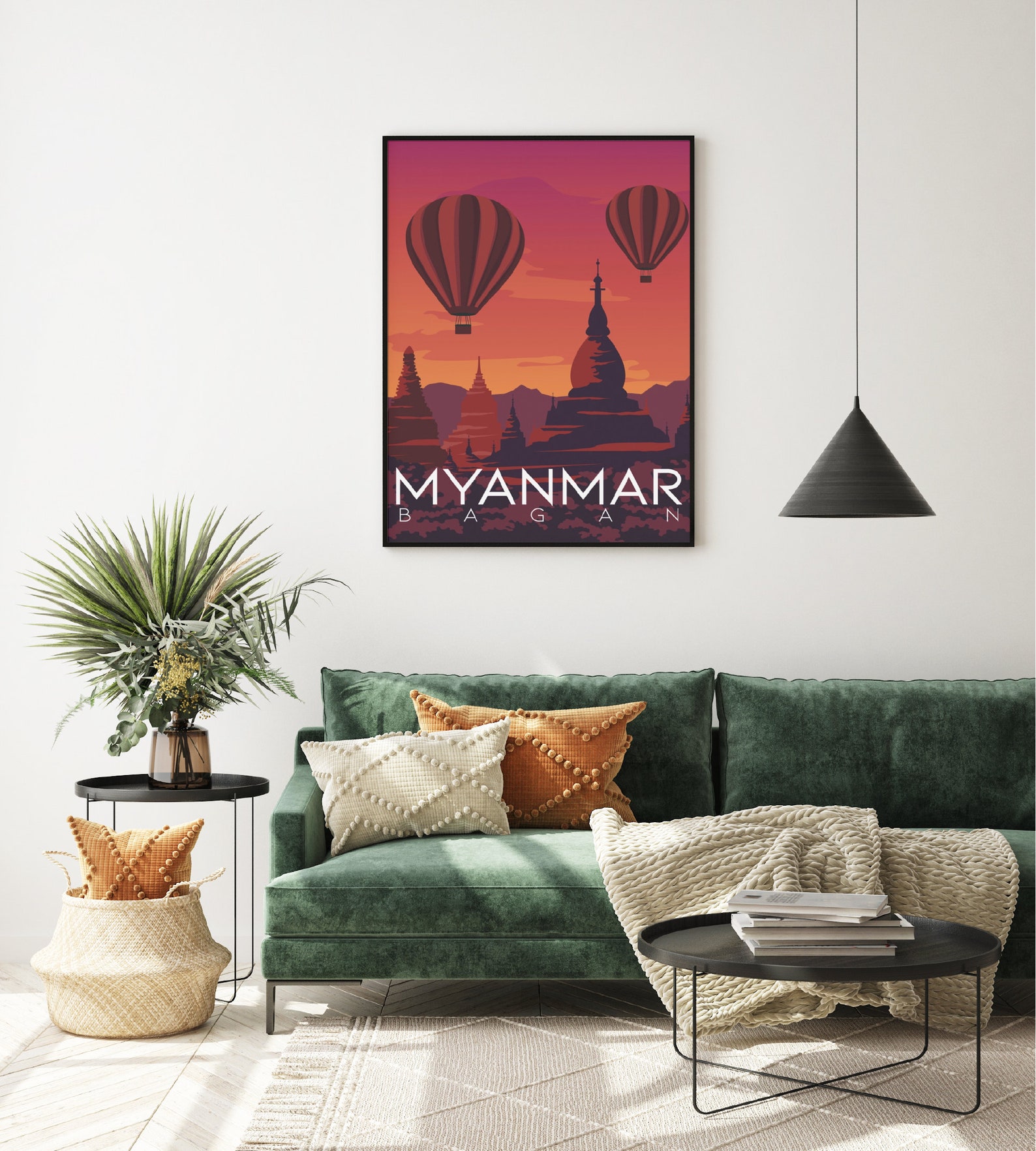 Burma Travel Poster Burma Print Myanmar Art Print - Etsy