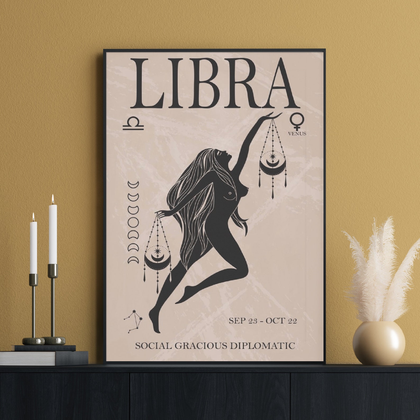 Libra Astrology Print Libra Zodiac Gifts Libra Birthday - Etsy