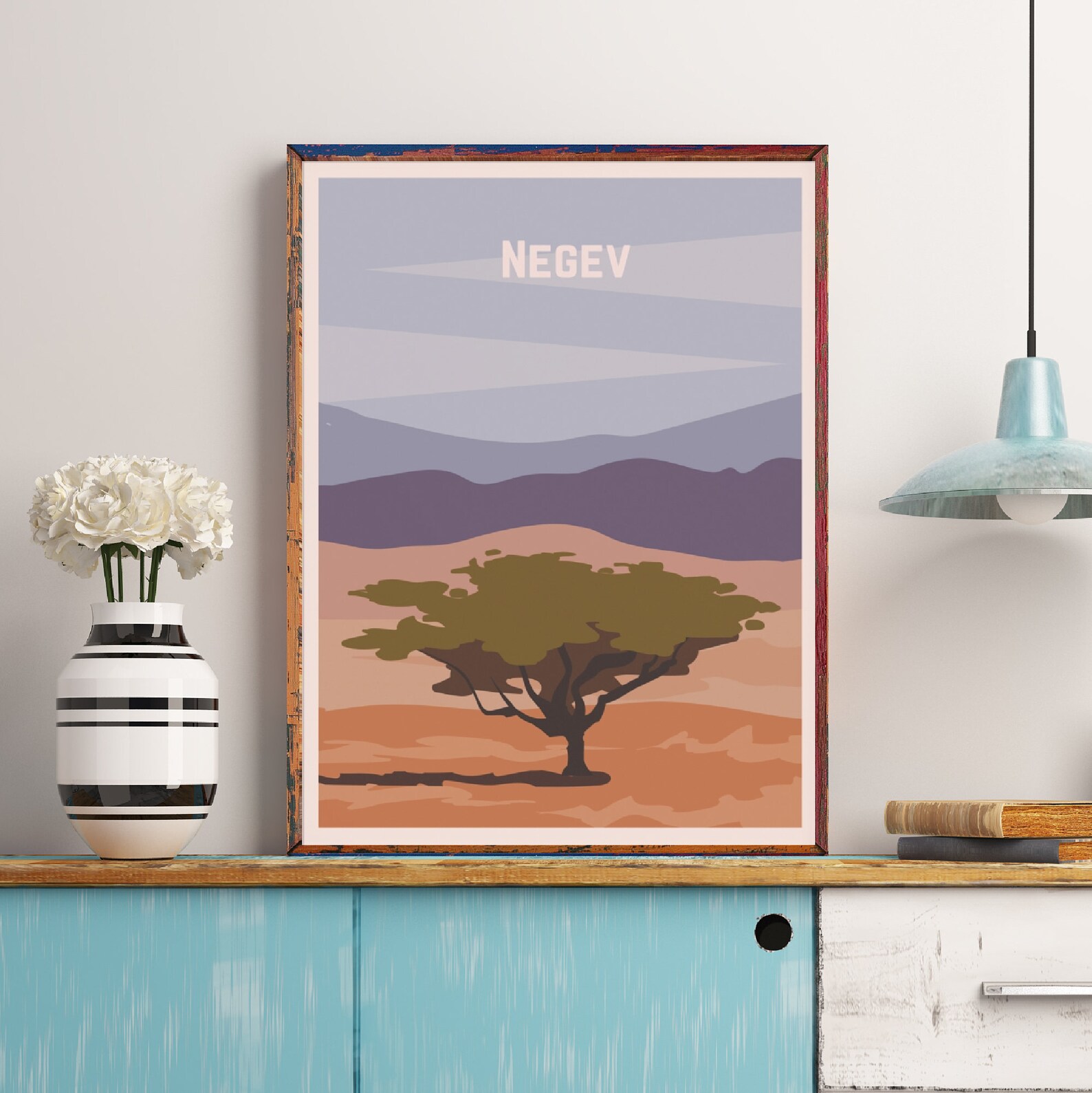 Israel Travel Poster Negev Desert Print Southern Israel | Etsy