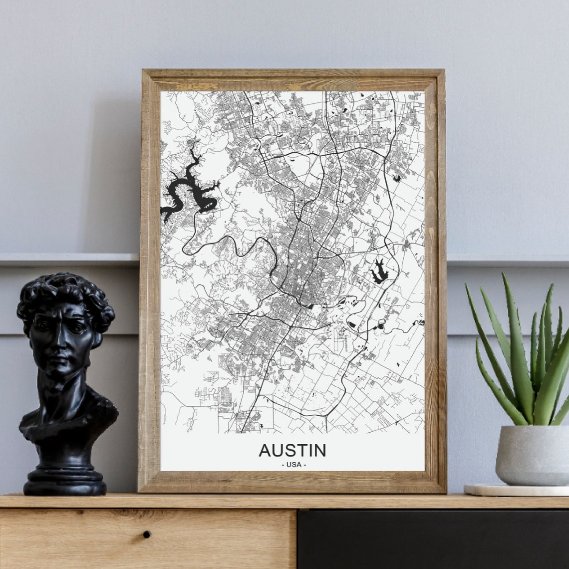 Austin City Map Print Texas Map Poster Map of Austin City - Etsy