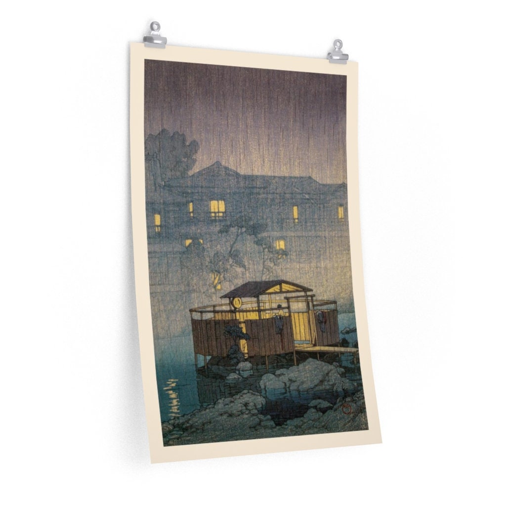 Japanese Art Japanese Poster the Shuzenji Onsen Kawase | Etsy